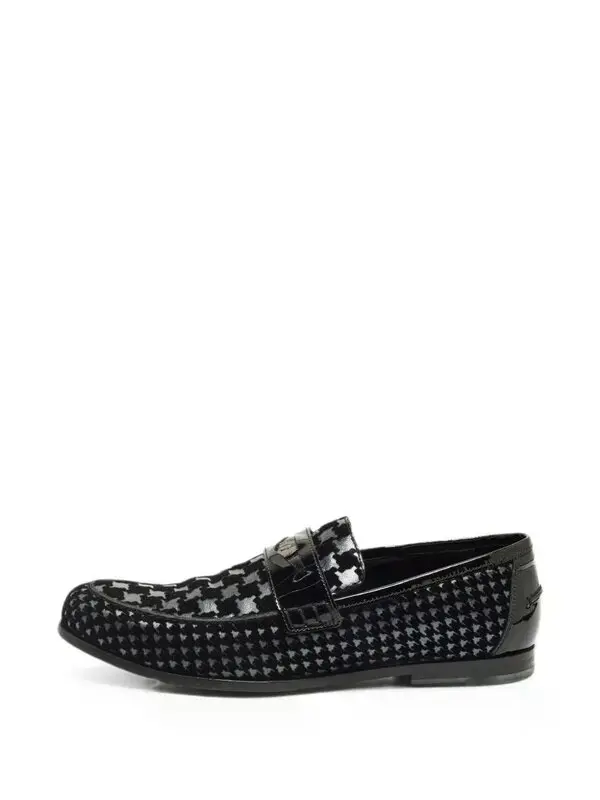 JIMMY CHOO Patent-leather Penny Loafers - Black