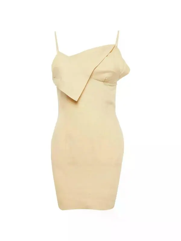 Jacquemus L'amour Backless Mini Dress - Neutrals