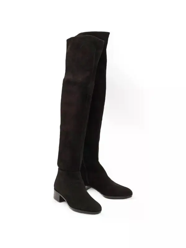 Alaïa Leather Suede Finish Knee-high Boots