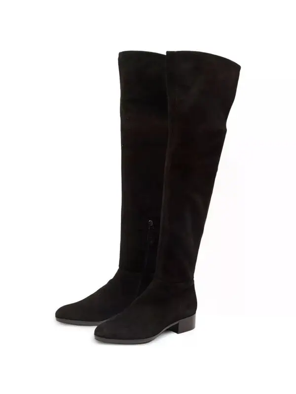 Alaïa Leather Suede Finish Knee-high Boots