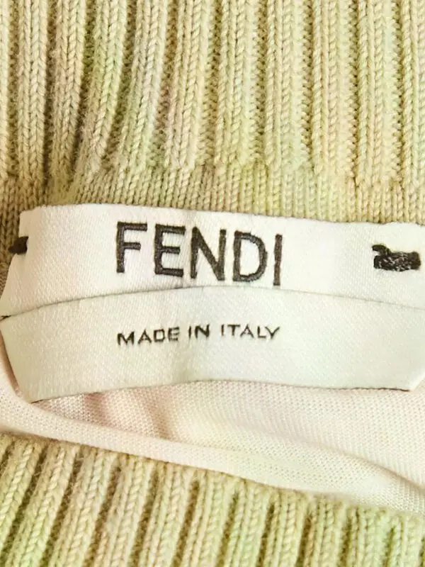 Fendi Ff Logo Knit Midi Skirt