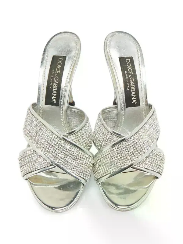 Dolce & Gabbana Crystal-embellished Criss-cross Sandals