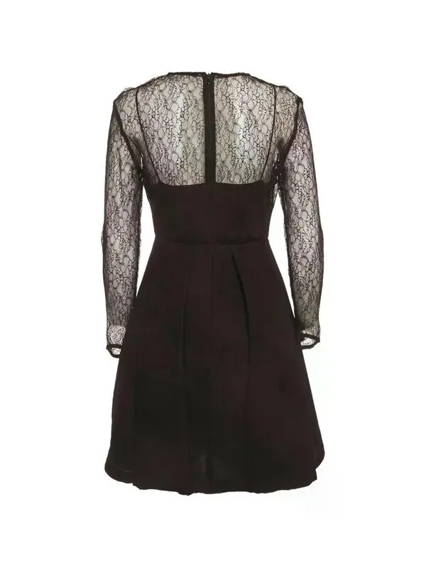 Sandro Lace Pleated Mini Dress