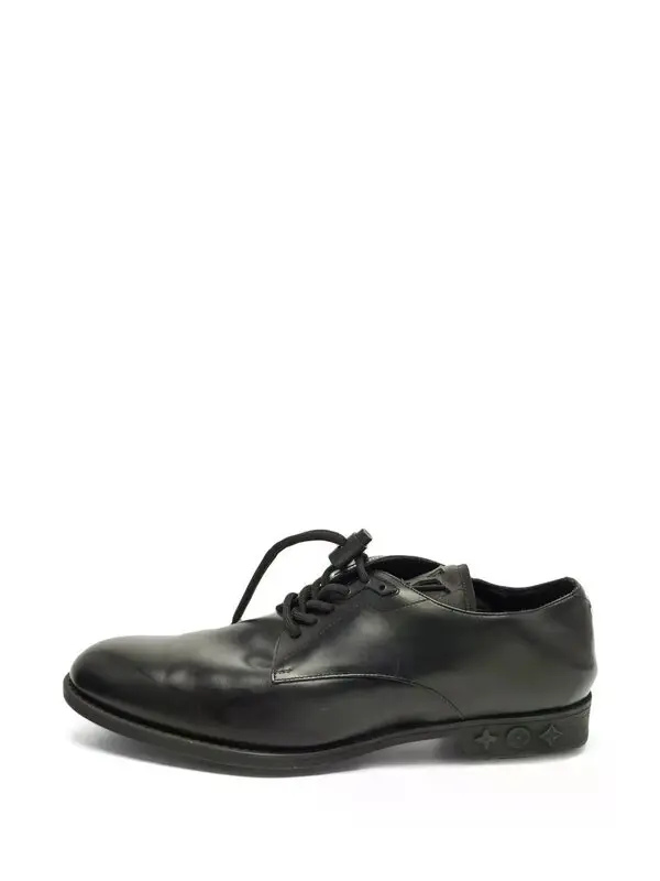 LOUIS VUITTON Logo Monogram Oxford Shoes - Black