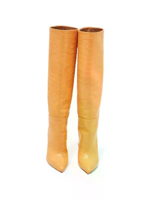 Paris Texas Croc-embossed Leather Boots