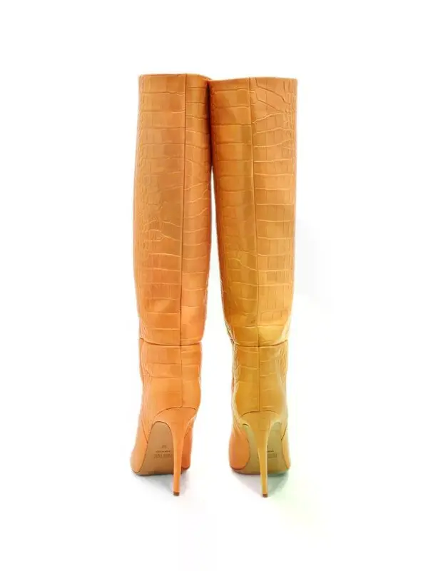 Paris Texas Croc-embossed Leather Boots