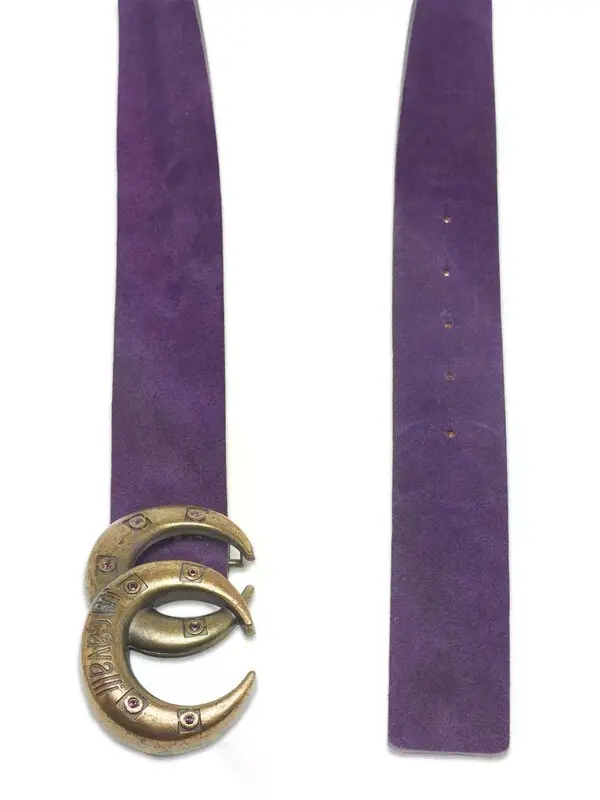 Roberto Cavalli Crescent Buckle Belt