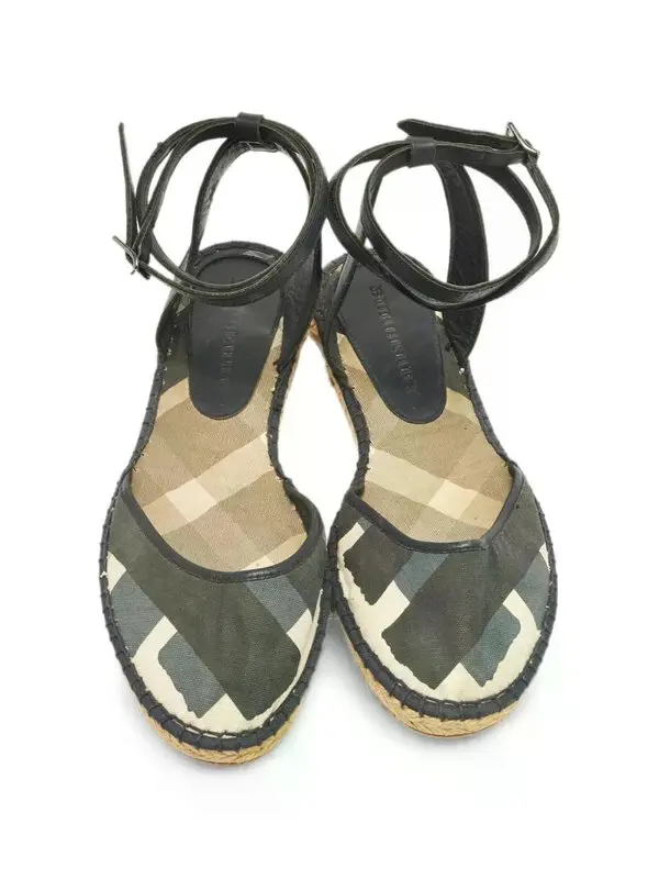 Burberry Check Ankle-strap Espadrilles