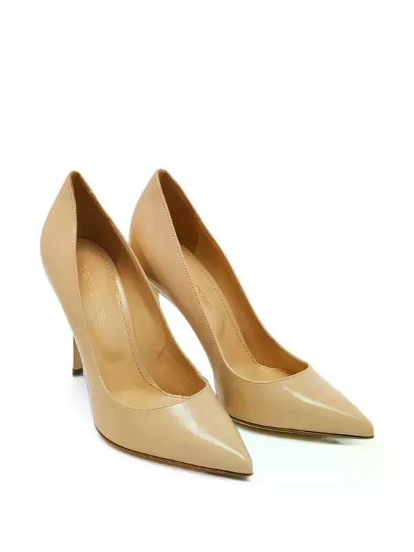 GIANVITO ROSSI Pointed-toe Leather Pumps
