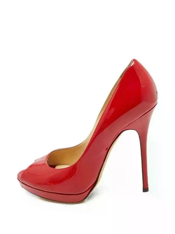 JIMMY CHOO Luna Peep-toe Pumps - Red