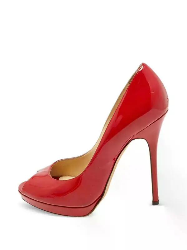 JIMMY CHOO Luna Peep-toe Pumps - Red