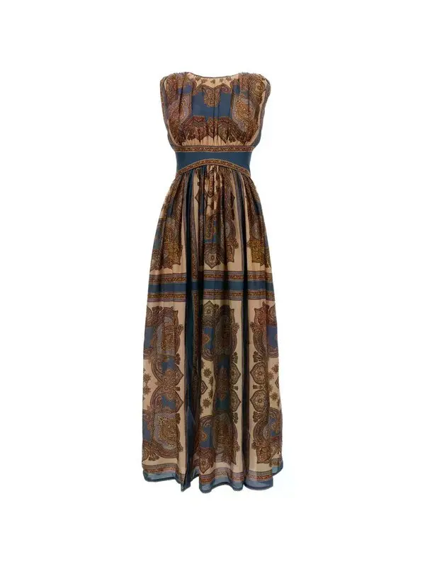 Zimmermann Paisley-print Sleeveless Maxi Dress - Neutrals