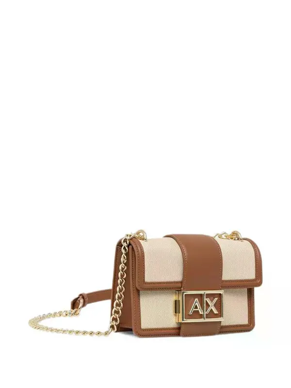Armani Exchange Mini Logo-plaque Crossboby Bag - Neutrals