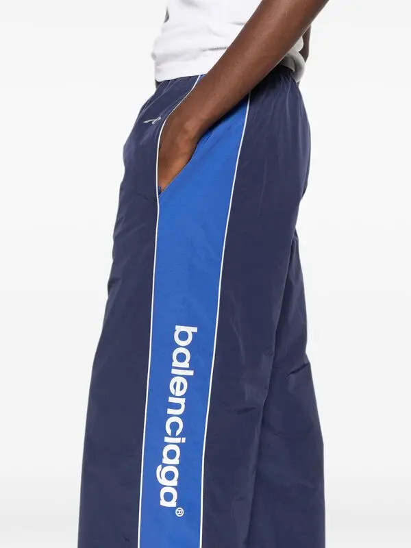 Balenciaga Relaxed Tracksuit Pants With Graphic And Contrast Stripes