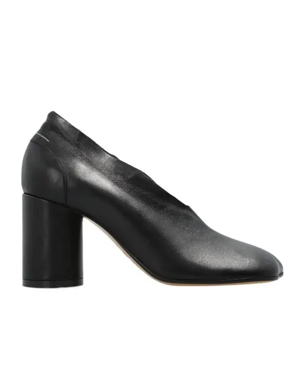 MAISON MARGIELA Square Toe Slip-on Pumps - Black