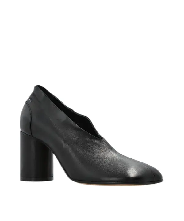 MAISON MARGIELA Square Toe Slip-on Pumps - Black