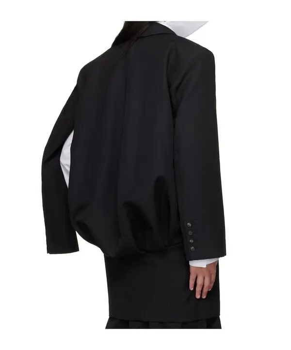 EGONLAB Curved Vent Single-breasted Wool Suit Jacket