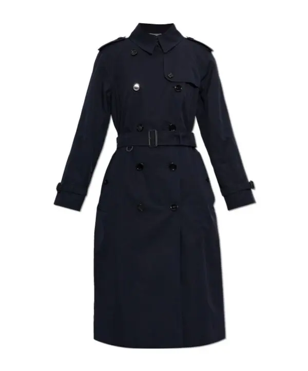 Burberry Long-sleeved Trench Coat - Black
