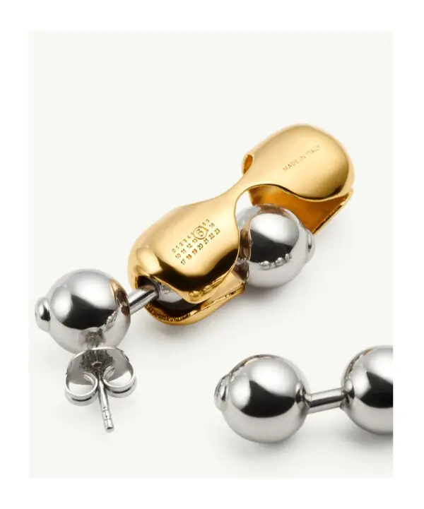 MAISON MARGIELA Two-tone Orb Drop Earrings