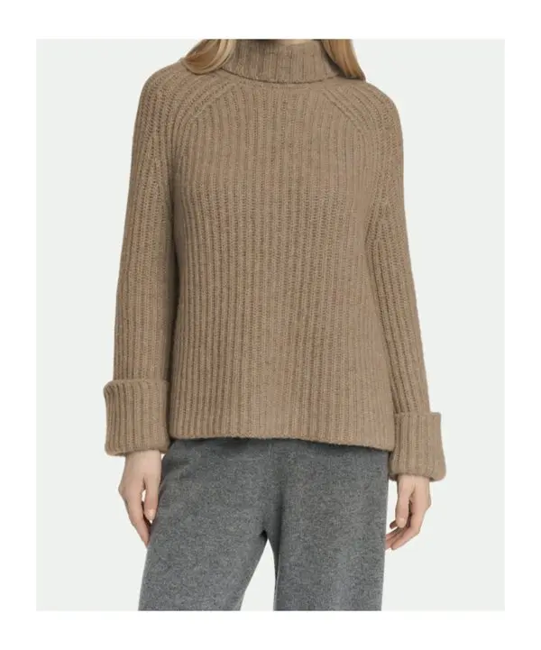 Malo Raglan Ribbed Turtle Neck In Luxury Cashmere