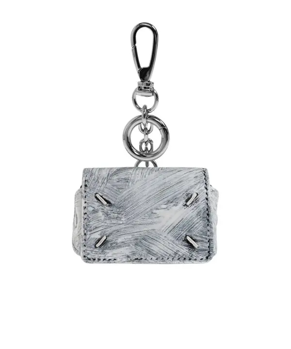 MAISON MARGIELA Four Stitches Keyring - Gray