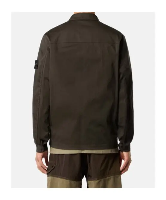 Stone Island Regular-fit Zip-up Overshirt With Chest Pockets