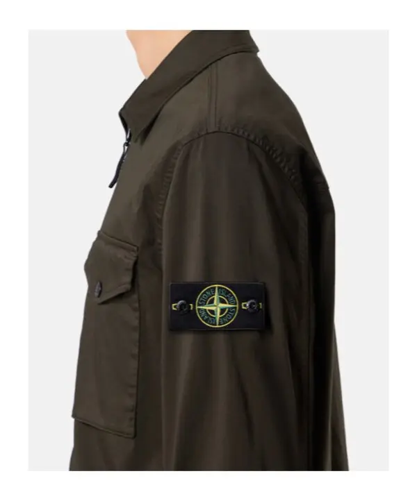 Stone Island Regular-fit Zip-up Overshirt With Chest Pockets