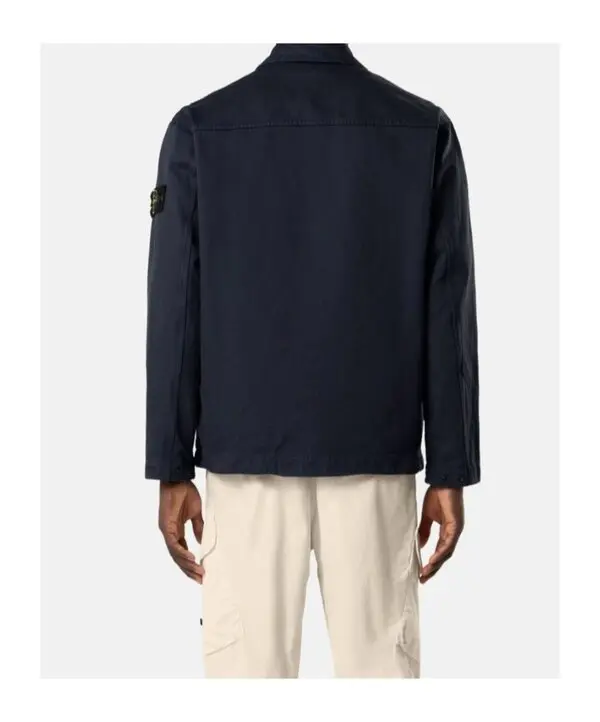 Stone Island Comfort-fit Zip-up Overshirt With Chest Pocket