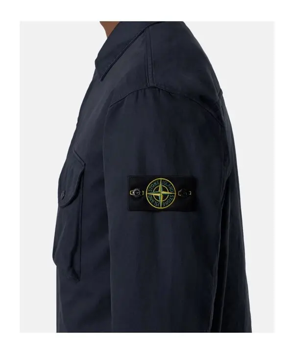 Stone Island Comfort-fit Zip-up Overshirt With Chest Pocket