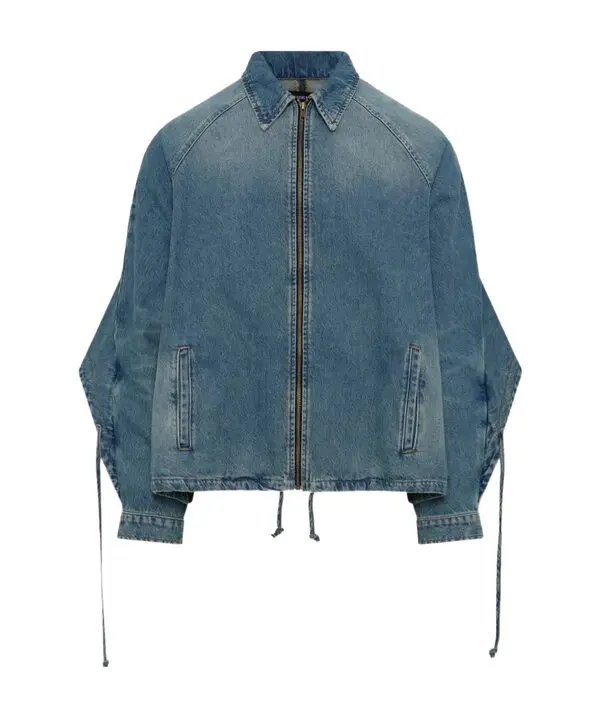 EGONLAB Convertible Hooded Zip-up Denim Jacket