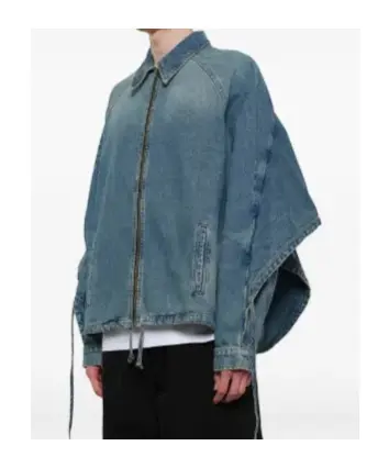 EGONLAB Convertible Hooded Zip-up Denim Jacket