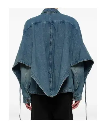 EGONLAB Convertible Hooded Zip-up Denim Jacket