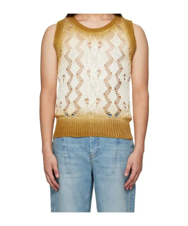 EGONLAB Openwork Knitted Vest