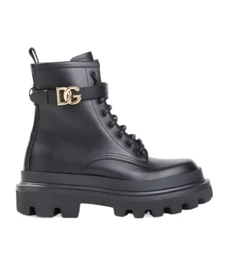 Dolce & Gabbana Dolce Gabbana Logo Plaque Round Toe Ankle Boots