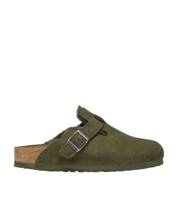 BIRKENSTOCK Boston Suede Slippers