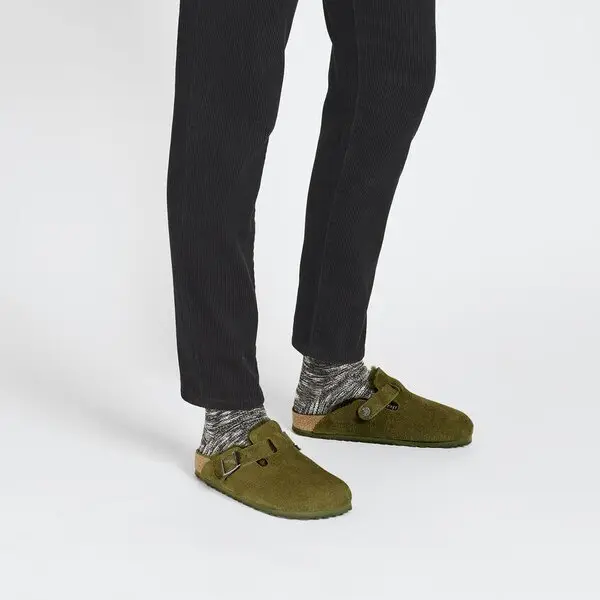 BIRKENSTOCK Boston Suede Slippers