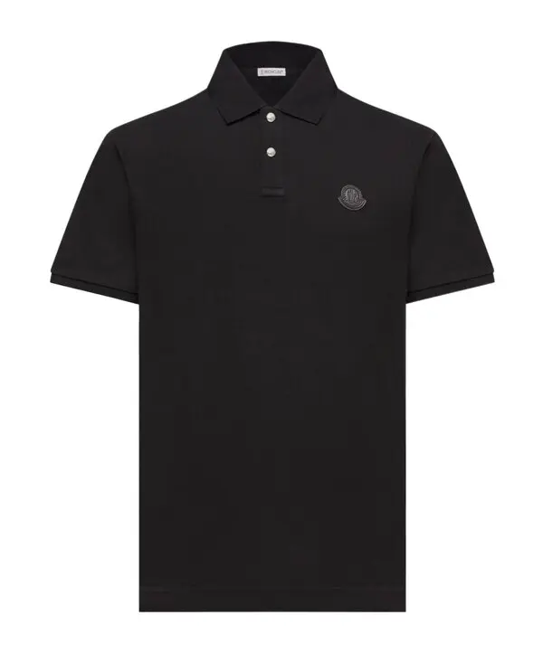 Moncler Logo Patch Cotton Piquet Polo Shirt