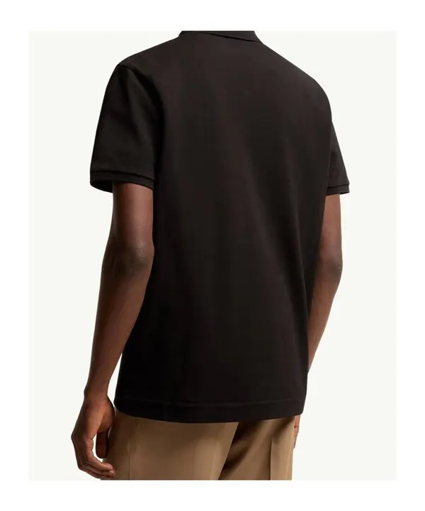 Moncler Logo Patch Cotton Piquet Polo Shirt