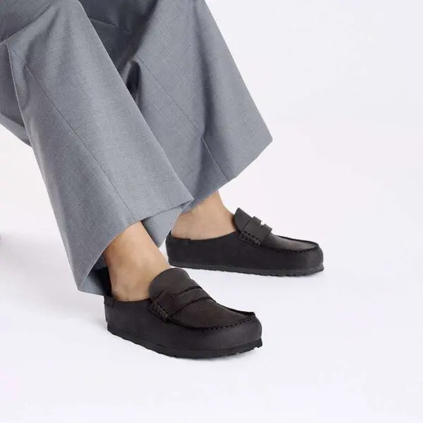 BIRKENSTOCK Penny-strap Leather Slides