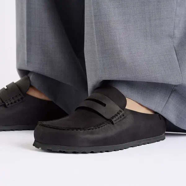 BIRKENSTOCK Penny-strap Leather Slides