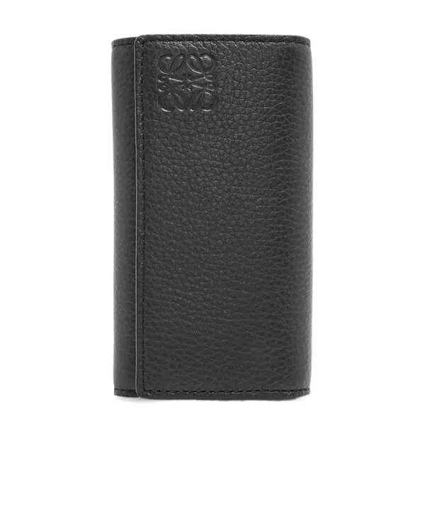 Loewe Grained Calfskin Key Bag - Black