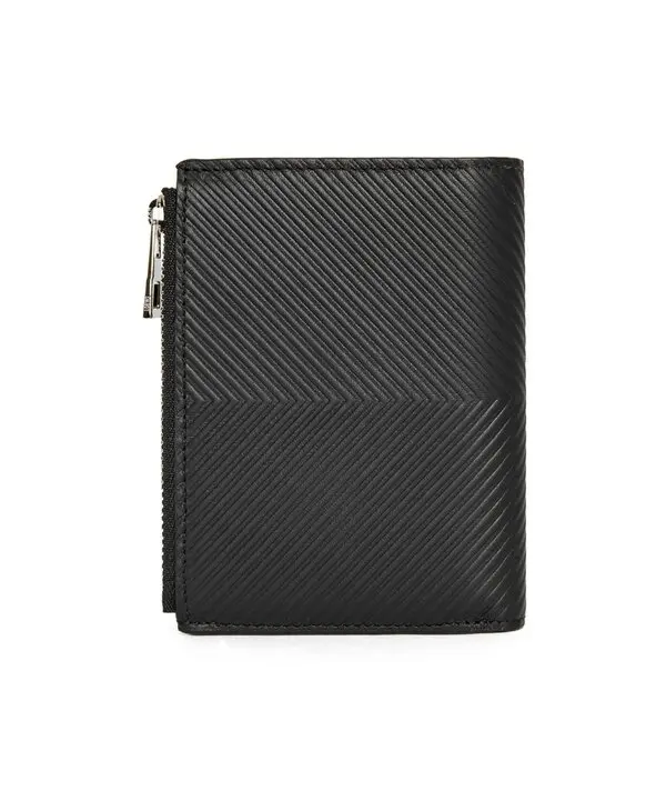 Loewe Slim Compact Walllet In Textured Classic Calfskin