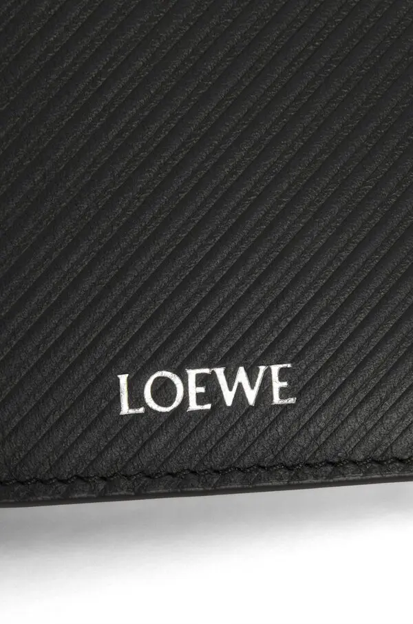 Loewe Slim Compact Walllet In Textured Classic Calfskin