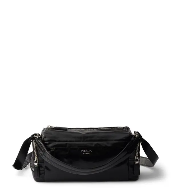 Prada Leather Rectangle Cross-body Bag - Black