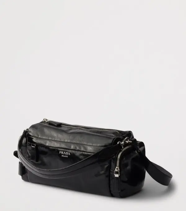 Prada Leather Rectangle Cross-body Bag - Black