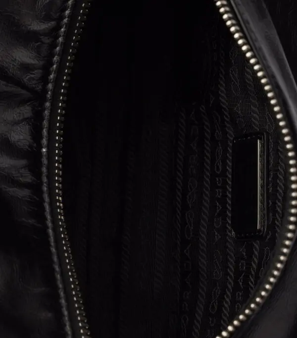 Prada Leather Rectangle Cross-body Bag - Black