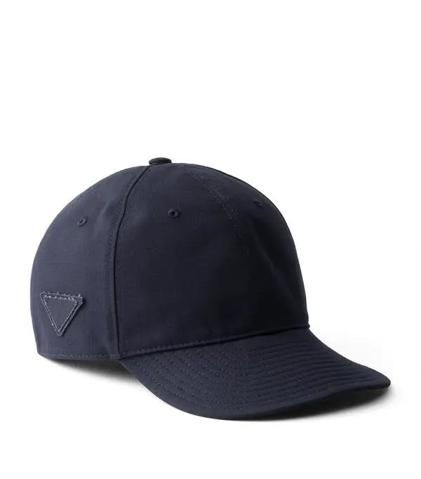 Prada Cotton Ripstop Baseball Cap - Blue