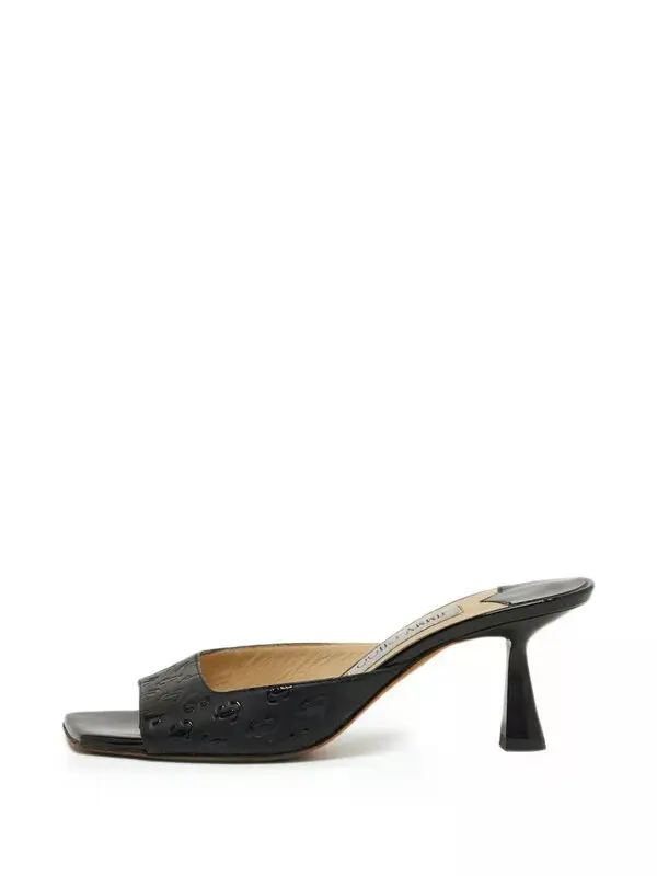 JIMMY CHOO Zania Logo-embossed Leather Sandals