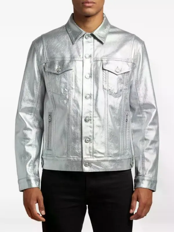 Balmain Metallic Denim Jacket