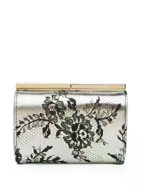 JIMMY CHOO Camille Lace Clutch Bag - Silver